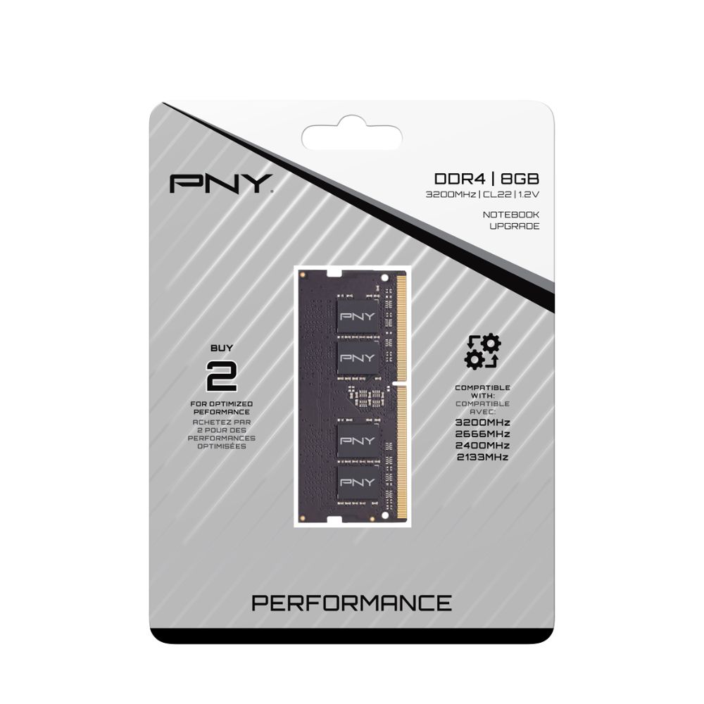 PNY Performance DDR4 8GB 3200MHz Notebook Memory | laptopcare